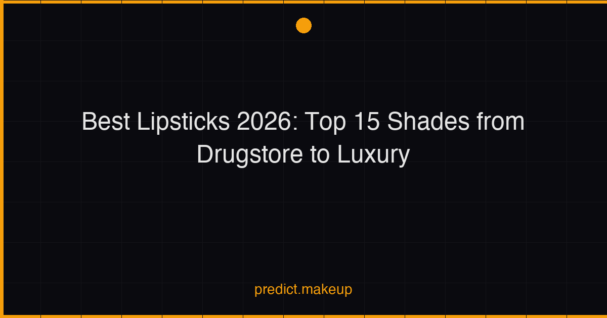 Best Lipsticks 2026: Top 15 Shades from Drugstore to Luxury — predict ...